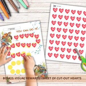 Turtle Reward Chart, Printable Behavior Chart, Daily Chore Chart, Kids ...