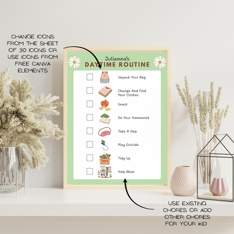 Ready to Print Morning, Evening, Daytime Routine Checklist, Morning ...