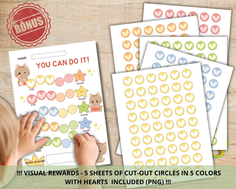 Printable Kitty Cat Reward Chart for Kids | Behavior Chart | Toddler ...