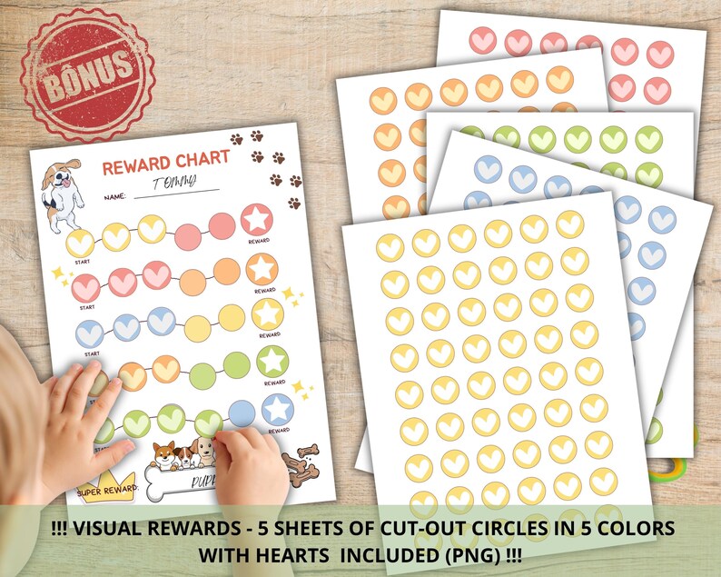 Printable Puppy Reward Chart for Kids, Behavior Chart, Toddler Routine ...