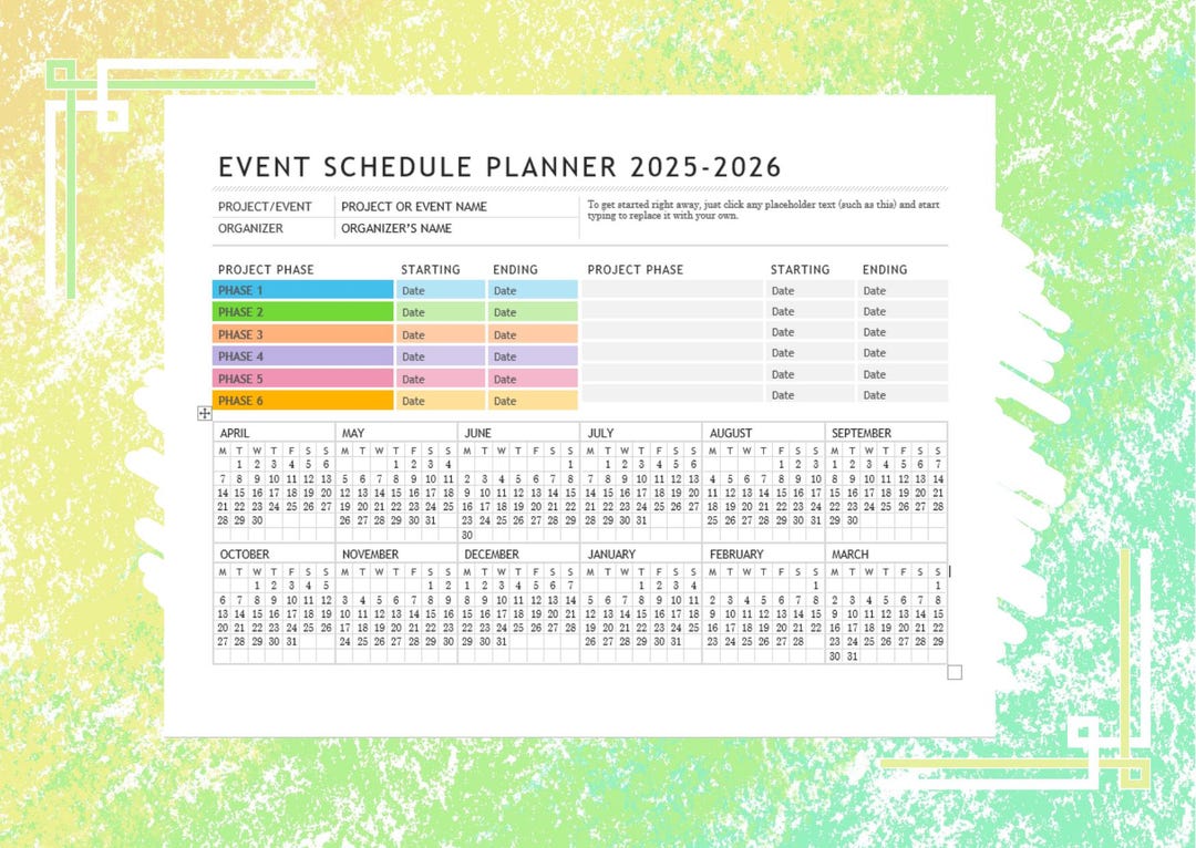 Event Planner Template | Editable Event Planner | Easy to Edit ...