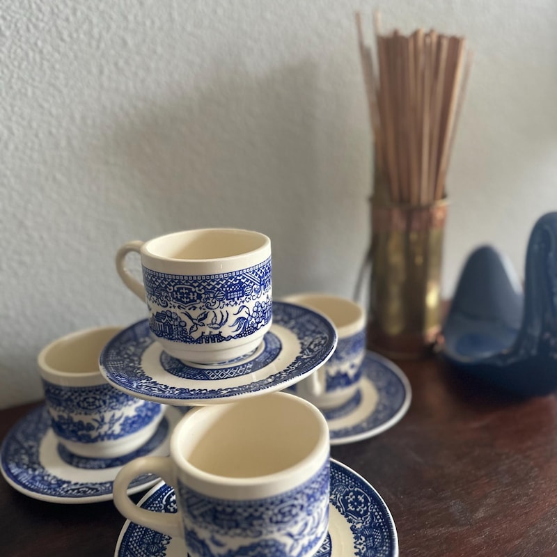 Blue Willow Tea Set - Etsy