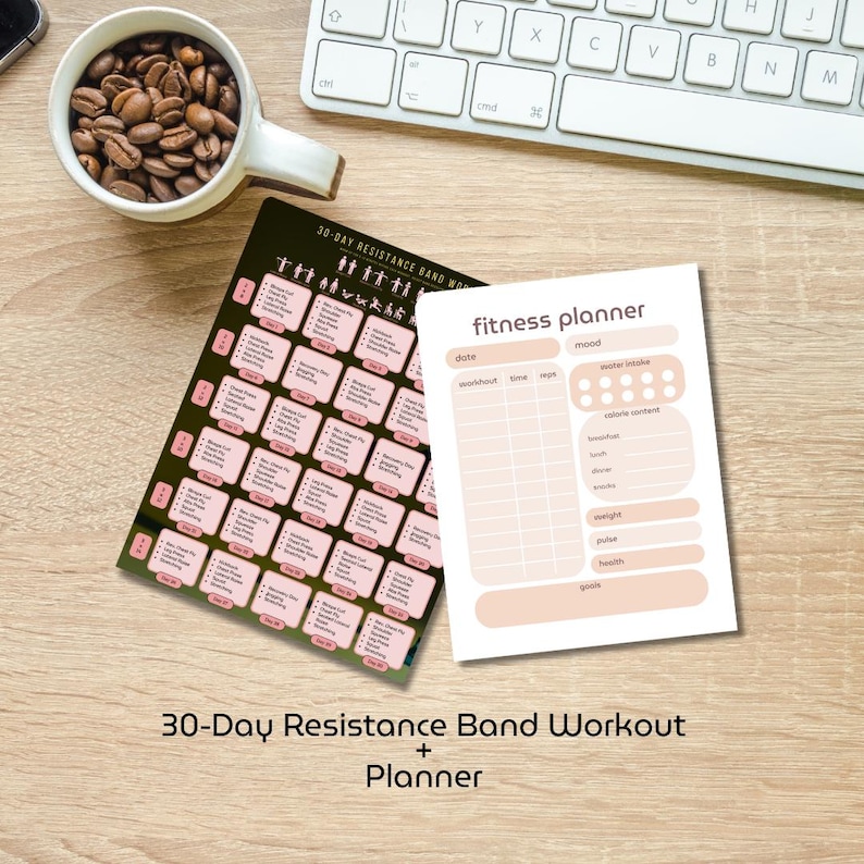 30-day Resistance Band Workout Plan – Printable Fitness Challenge (A4 ...