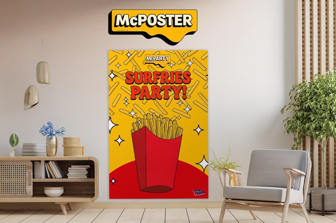 Mcdonald's Party Poster: Fast Food Wall Art (24x36 Digital Download) - Etsy