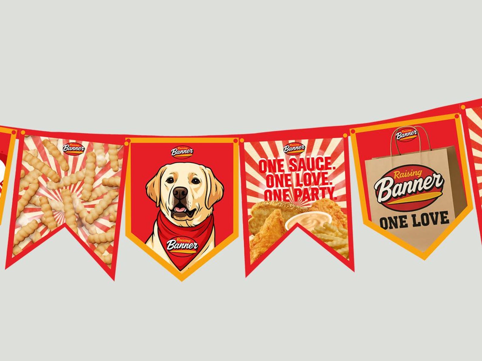 Raising Cane’s Party Banner • Fast Food Theme Decor • Printable Party ...