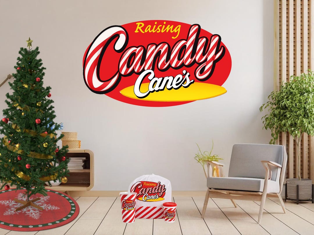 Raising Candy Canes Logo • Christmas Printable Logo • Fast-food Style ...