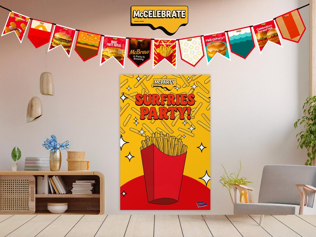 Mcdonald's Combo Party Kit Poster & Banner Printable • Fast Food Party ...