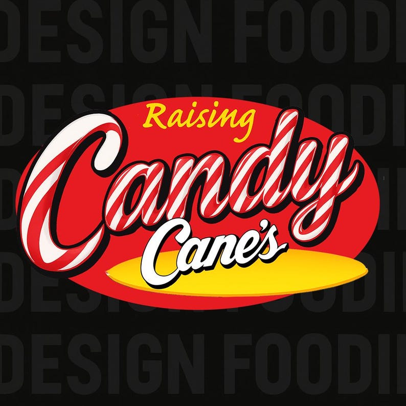 Raising Candy Canes Logo • Christmas Printable Logo • Fast-food Style ...