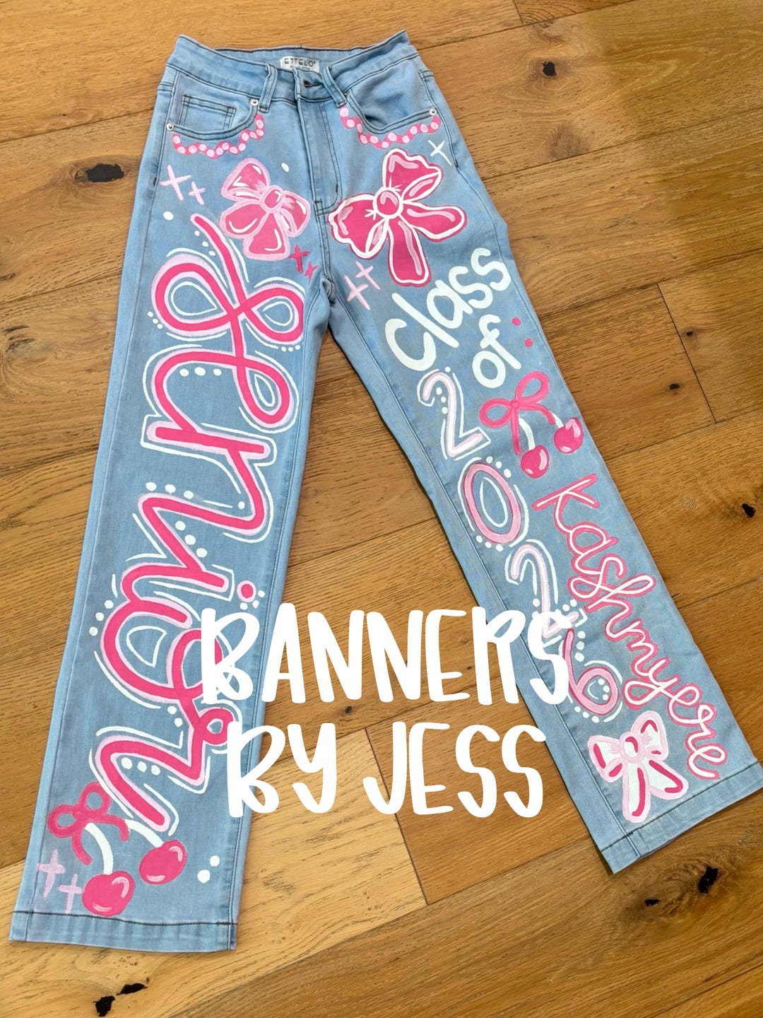 VIRAL Hand Painted Senior Jeans - Etsy