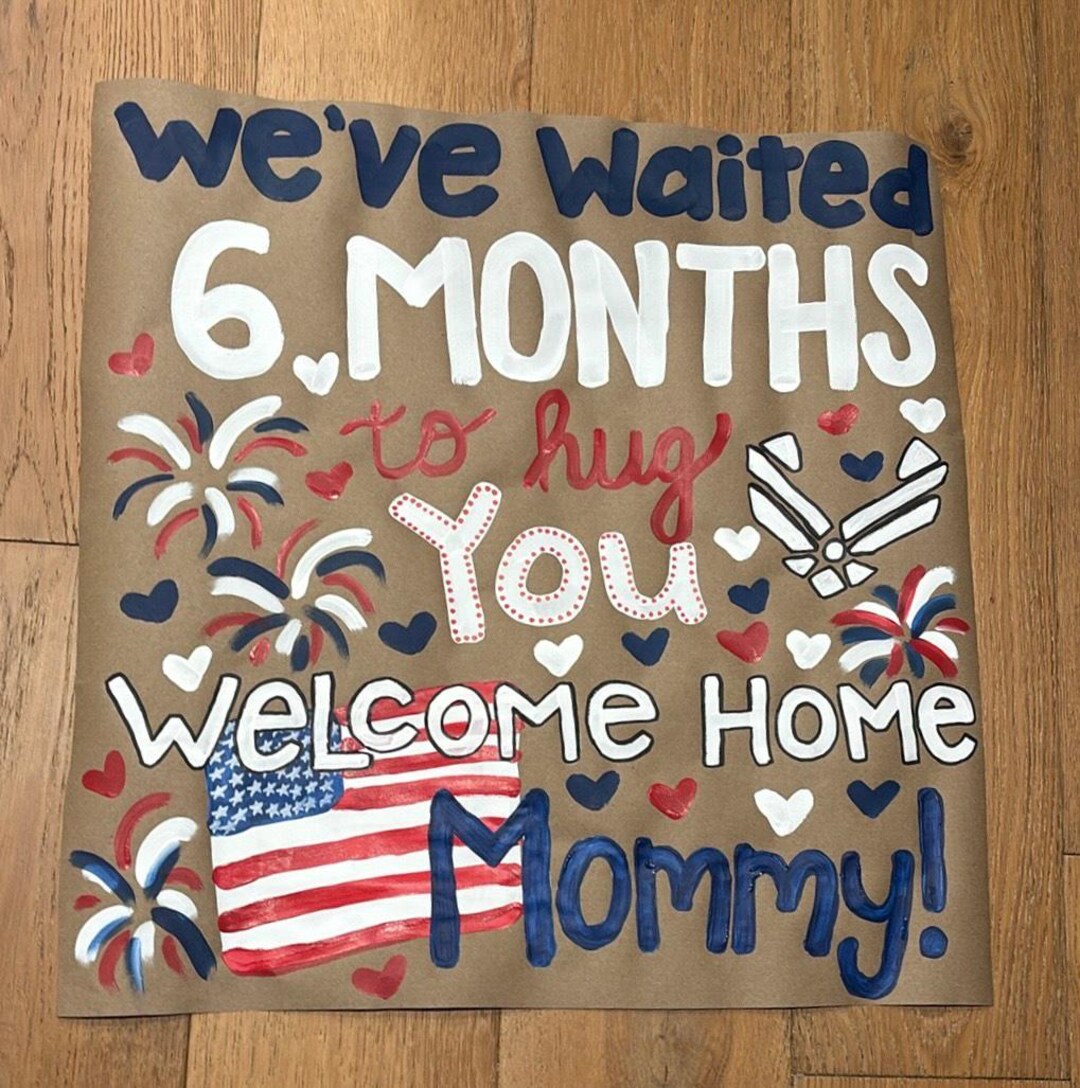 Welcome Home Banner | Homecoming Banner | Painted Banner | USA Banner ...