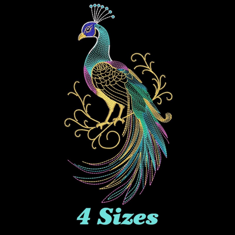 Peacock Embroidery - Etsy