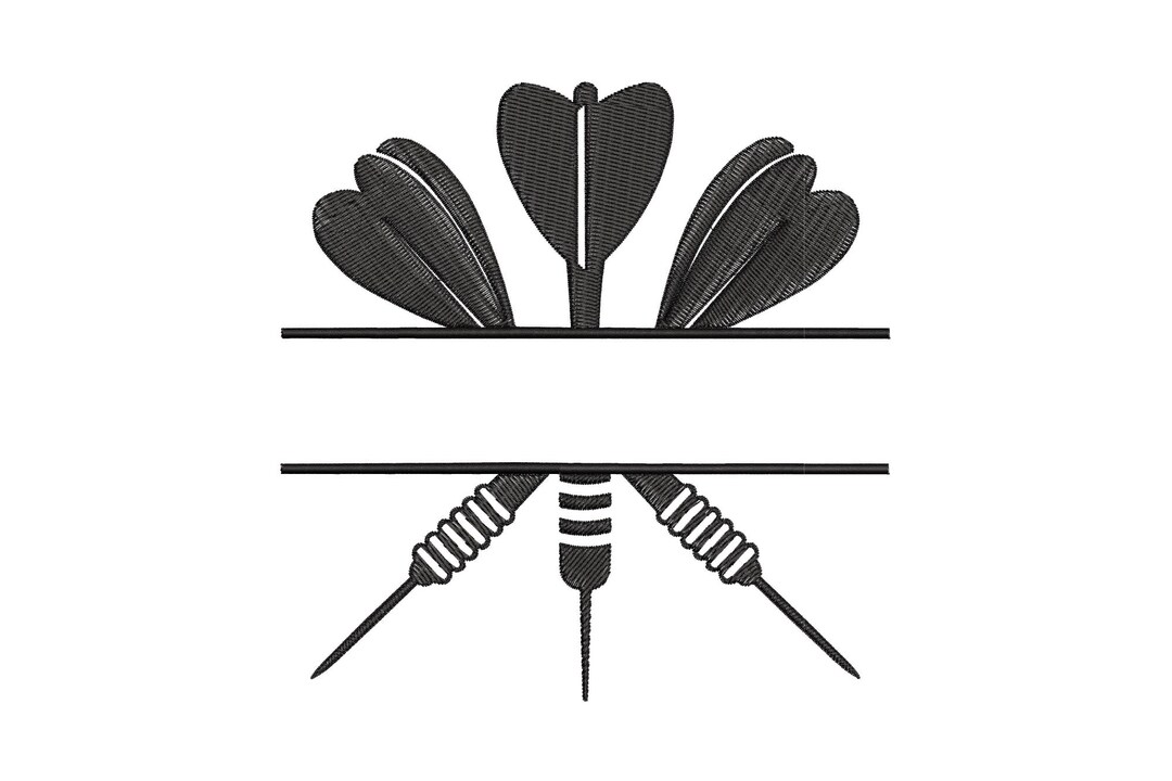 Darts Split Monogram Embroidery Design, Darts Machine Embroidery Design ...