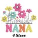 Floral Nana Embroidery Design, Floral Nana Machine Embroidery Design ...
