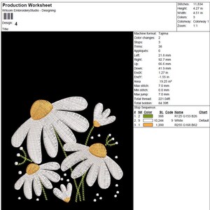 Daisy Flower Embroidery Design, Daisy Flower Machine Embroidery Design ...