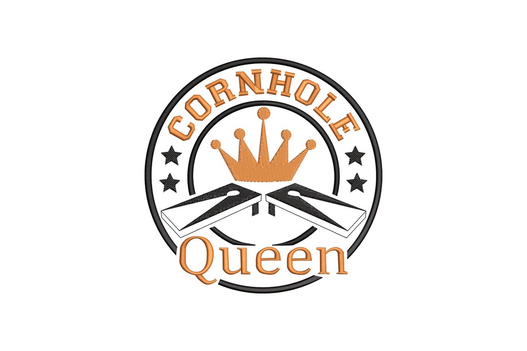Cornhole Queen Embroidery Design, Cornhole Queen Machine Embroidery ...