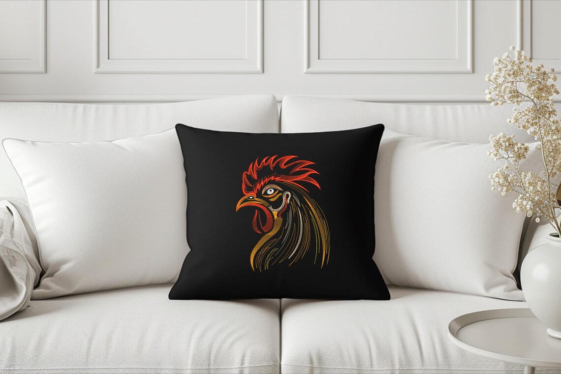 Chicken Embroidery Design, Chicken Machine Embroidery Design, 4 Sizes ...