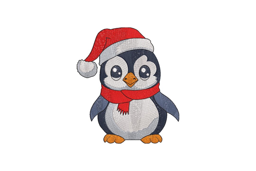 Cute Penguin Christmas Embroidery Design, Christmas Penguin Machine ...