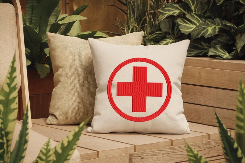 Red Cross Embroidery Design, Red Cross Machine Embroidery Design, Red ...