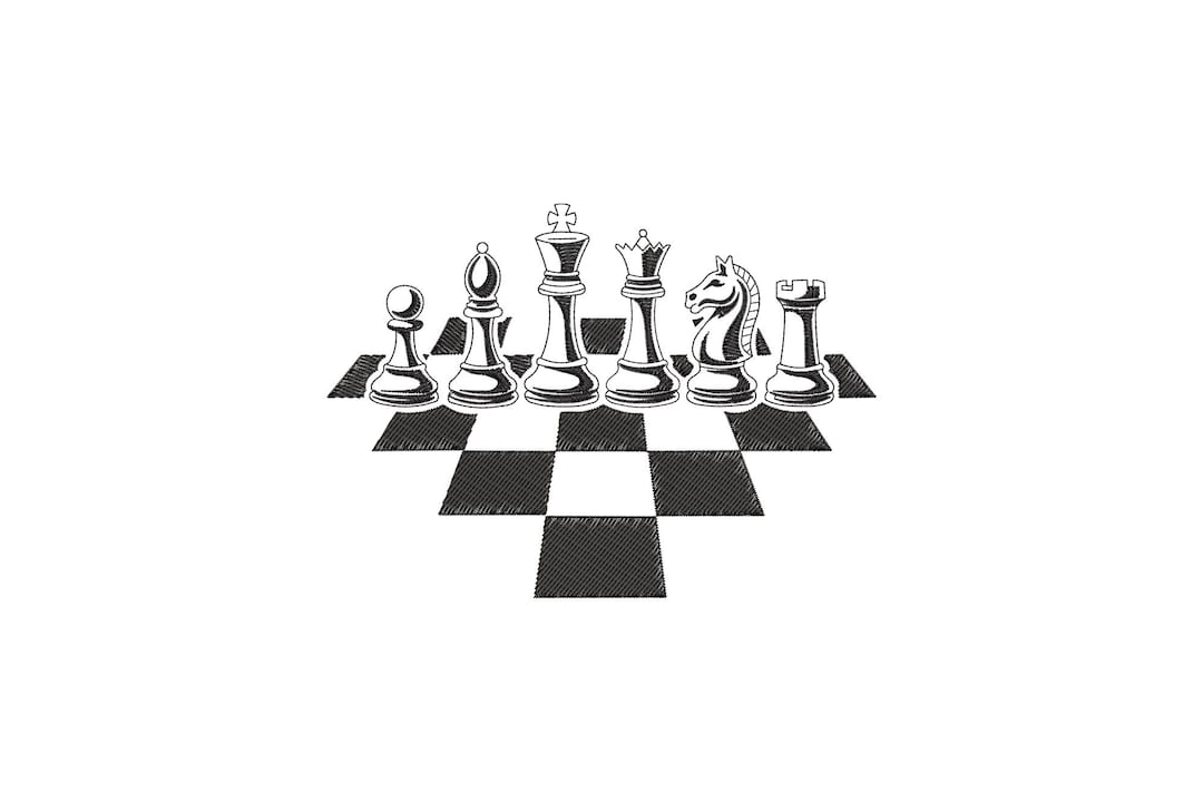 Chess Board Embroidery Design, Chess Board Machine Embroidery Design, 4 ...