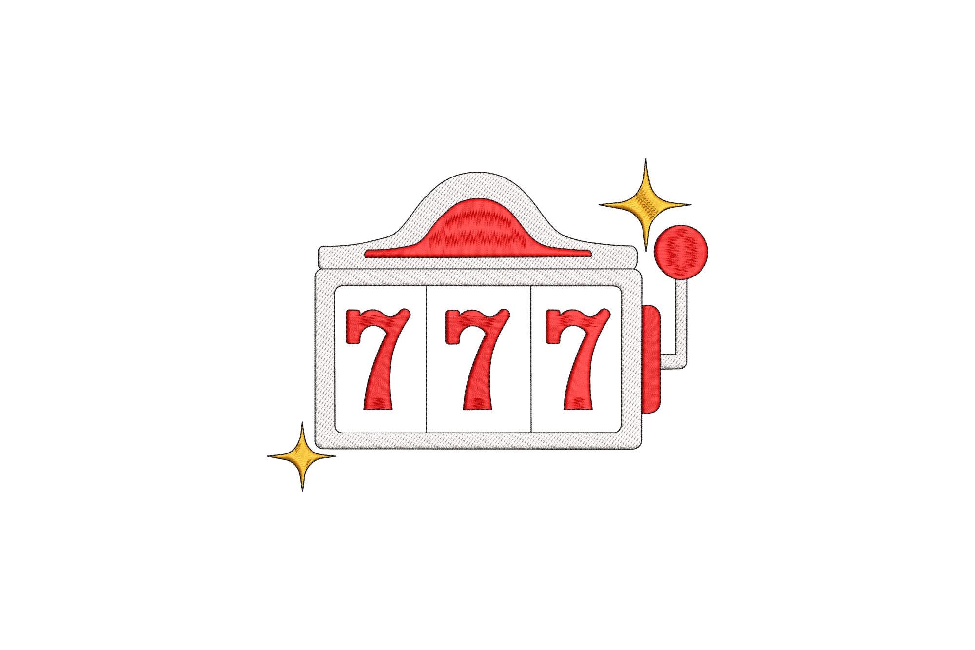 Lucky 777 Slot Machine Embroidery Design, Lucky 777 Slot Machine ...