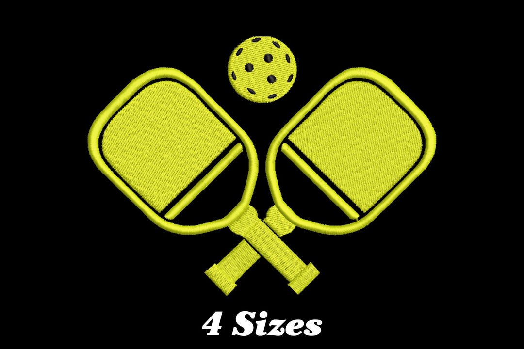 Pickleball Embroidery Design, Pickleball Machine Embroidery Design for ...