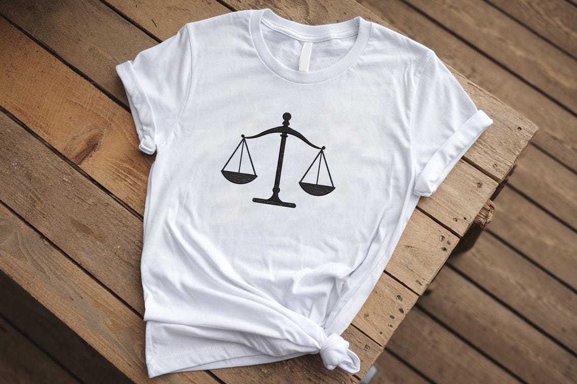 Justice Scale Embroidery Design, Justice Scale Machine Embroidery ...