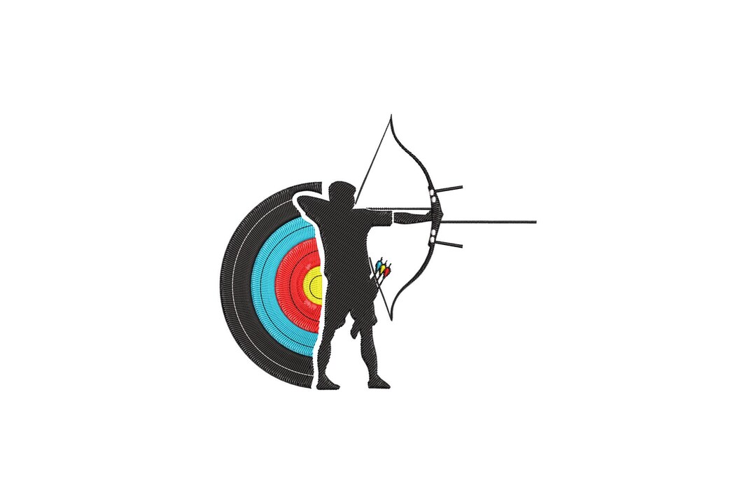 Archery Embroidery Design, Archery Machine Embroidery Design, 4 Sizes ...