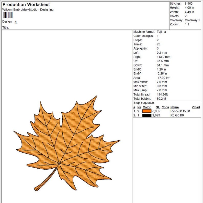 Maple Leaf Embroidery Design, Maple Leaf Machine Embroidery Design ...