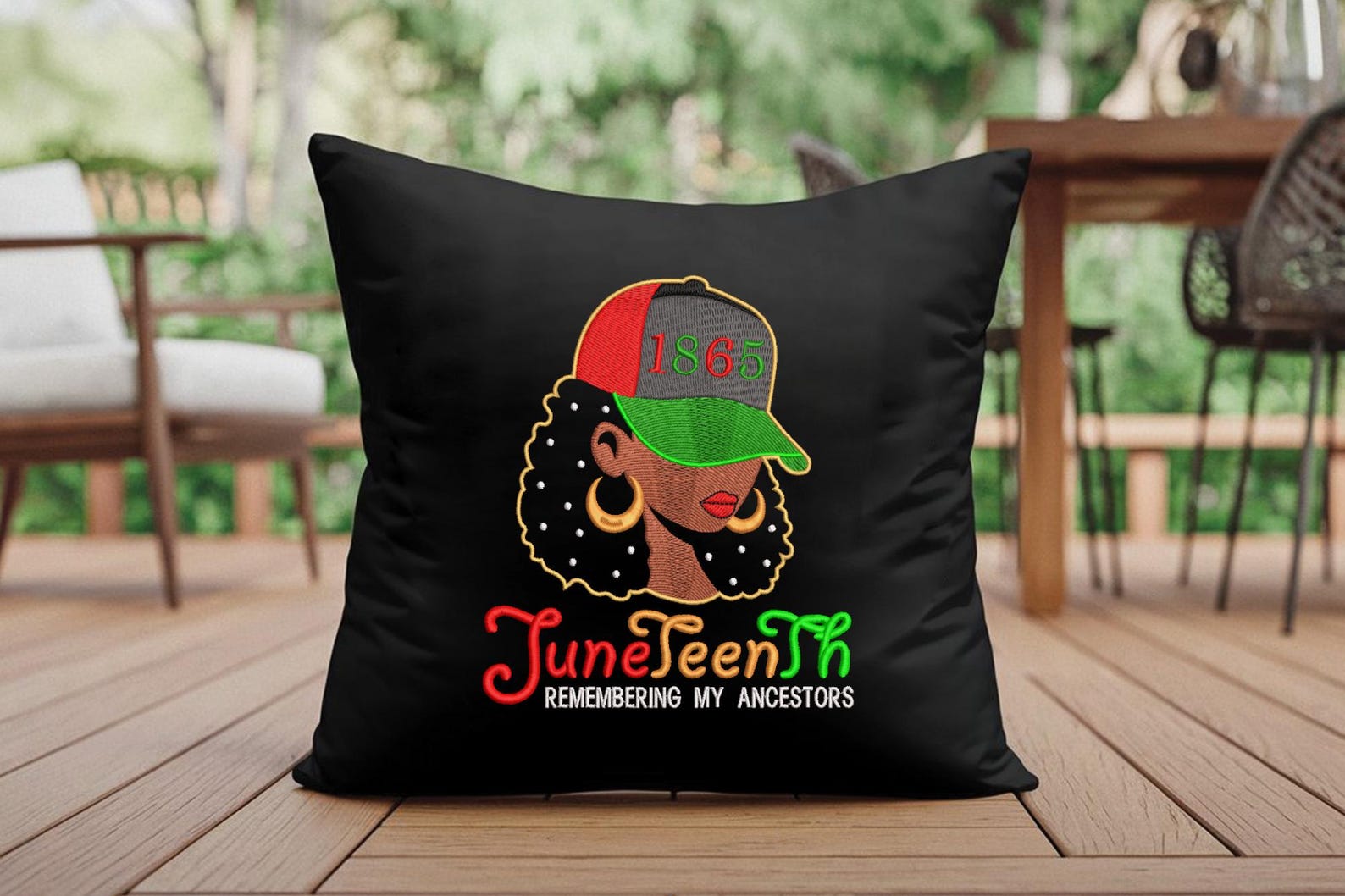 Juneteenth Girl Embroidery Design, Juneteenth Girl Machine Embroidery ...