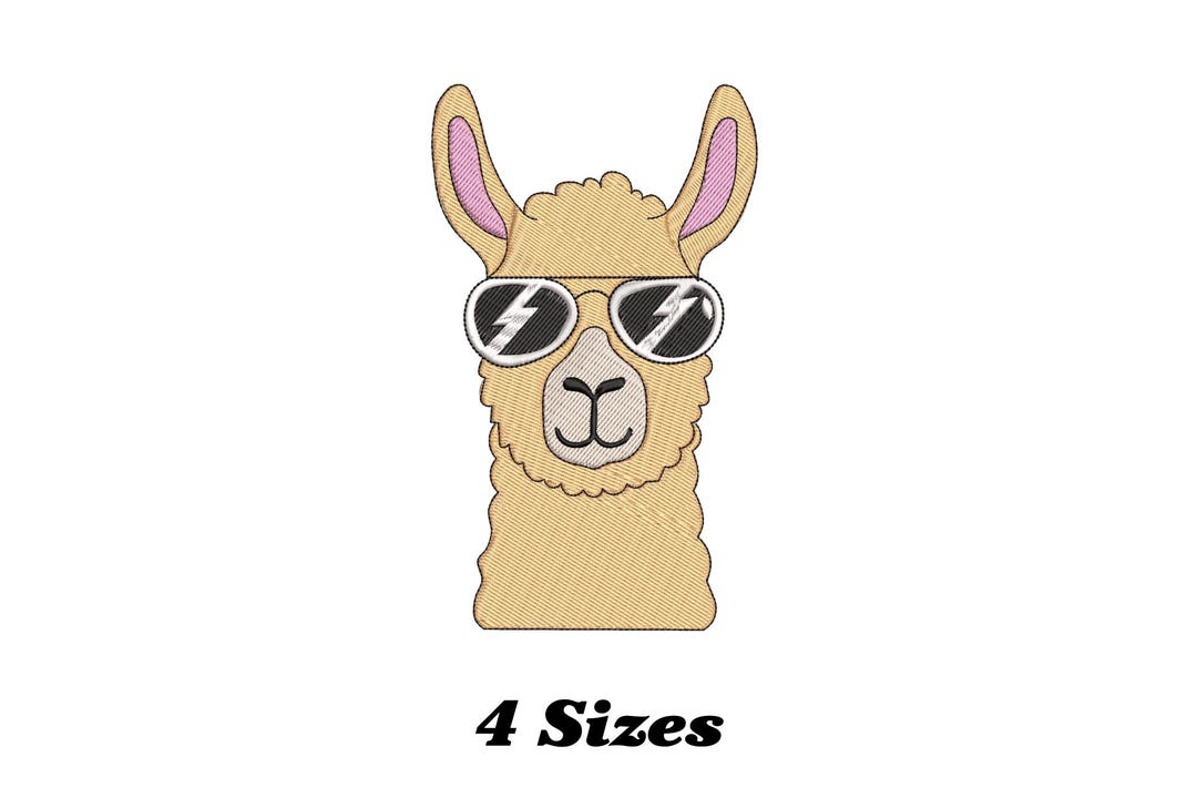 Llama Embroidery Design, Llama Machine Embroidery Design, Cute Llama ...