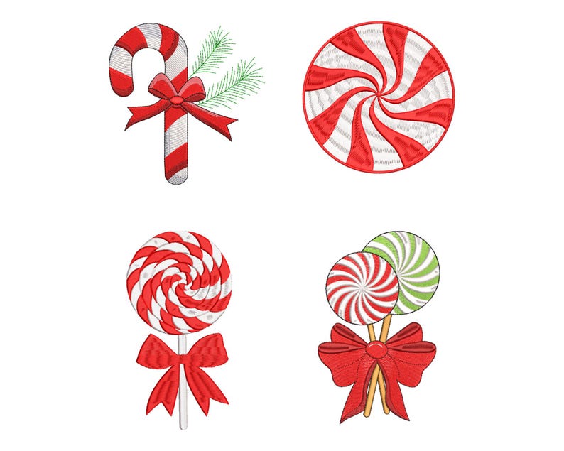 Candy Christmas Embroidery Design, Christmas Candy Machine Embroidery ...