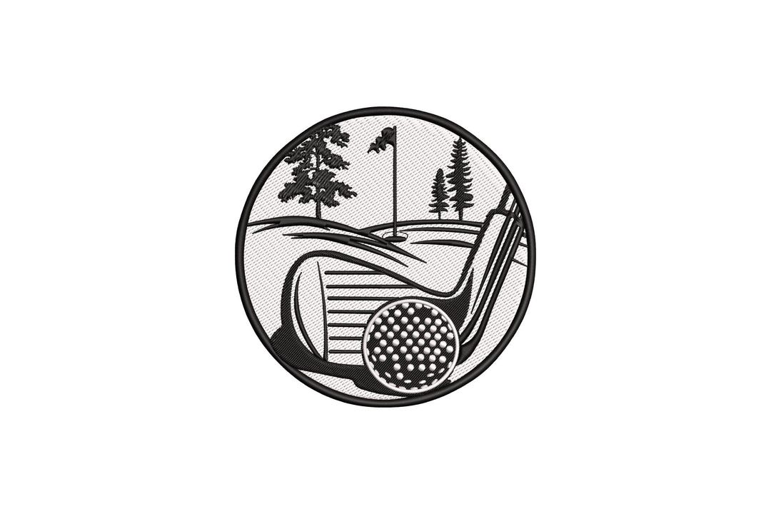 Golf Logo Embroidery Design, Golf Logo Machine Embroidery Design, 4 ...