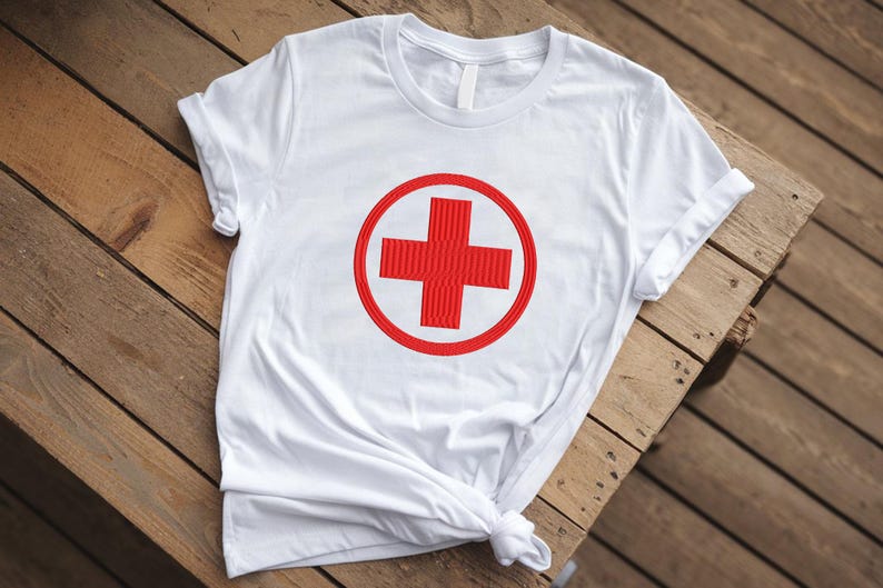 Red Cross Embroidery Design, Red Cross Machine Embroidery Design, Red ...