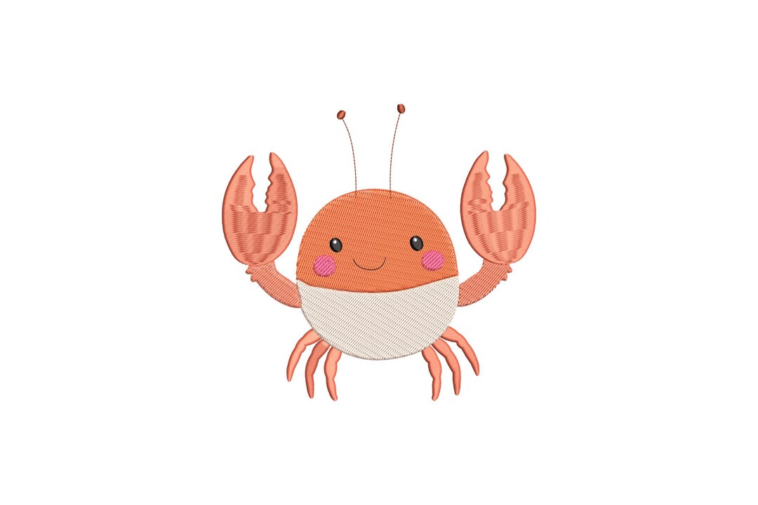 Crab Embroidery Design, Crab Machine Embroidery Design, 4 Sizes ...