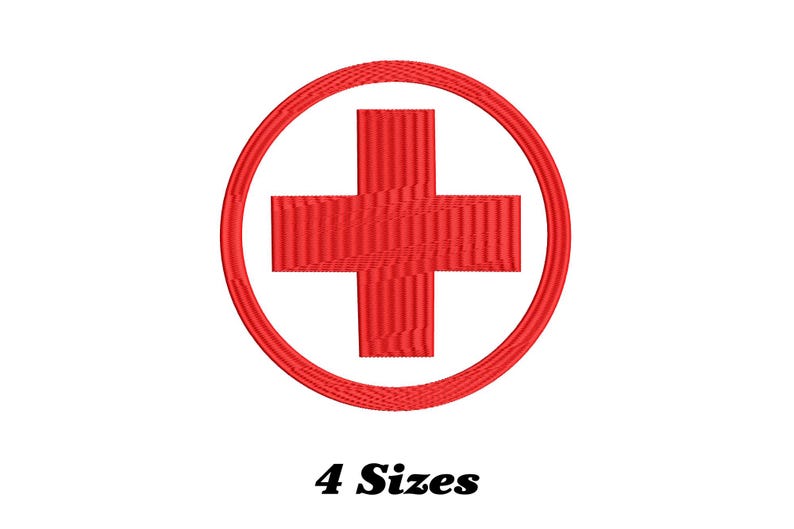 Red Cross Embroidery Design, Red Cross Machine Embroidery Design, Red ...