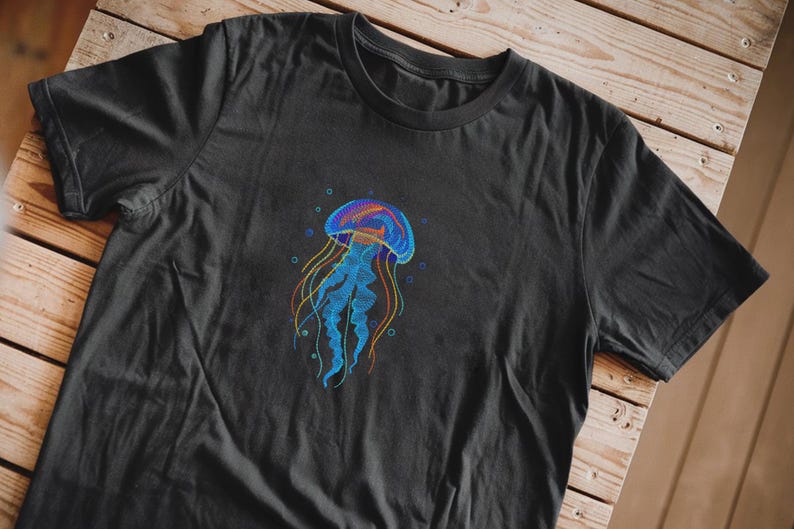 Cute Jellyfish Embroidery Design, Jellyfish Machine Embroidery Design ...
