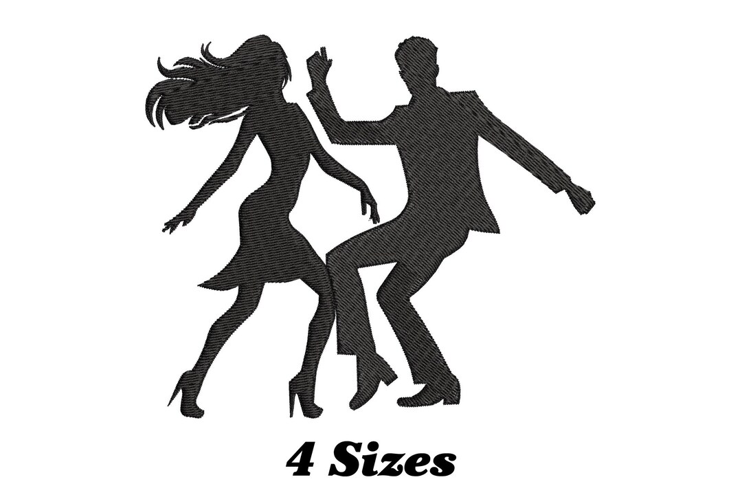 Dance Couple Embroidery Design, Dance Couple Machine Embroidery Design ...