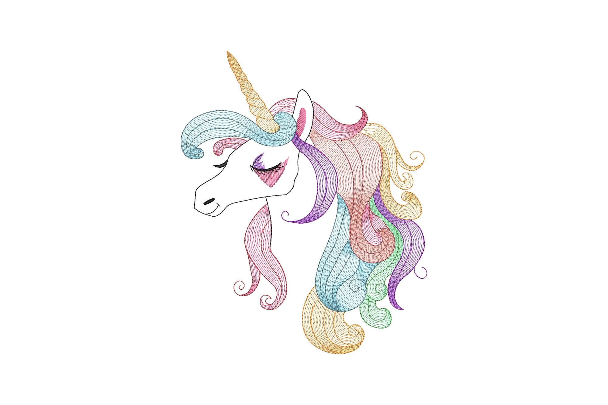 Rainbow Unicorn Embroidery Design, Rainbow Unicorn Machine Embroidery ...