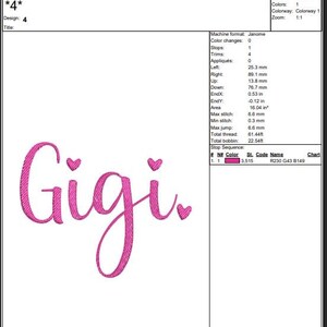 Gigi Embroidery Design, Gigi Machine Embroidery Design, Gigi Embroidery ...