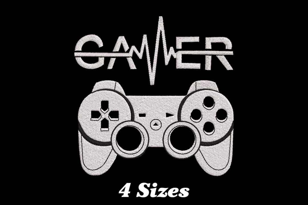 Video Game Gamer Embroidery Design, Video Game Gamer Machine Embroidery ...