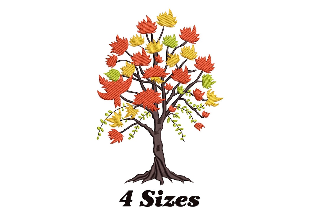 Maple Tree Embroidery Design, Maple Tree Lover Machine Embroidery ...