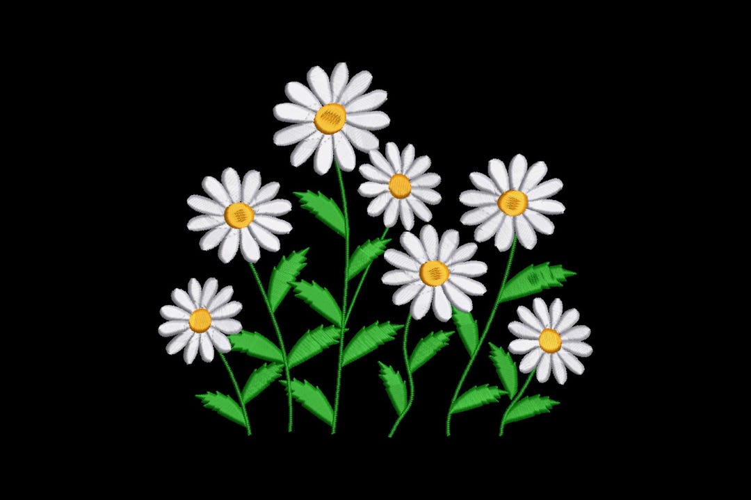 Daisy Flower Embroidery Design, Daisy Machine Embroidery Design, Daisy ...