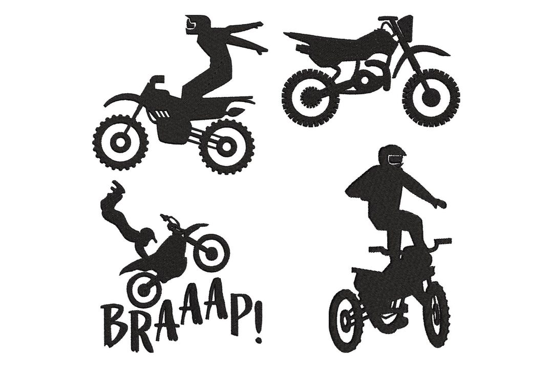 4 Motocross Embroidery Design, Motocross Machine Embroidery Design ...