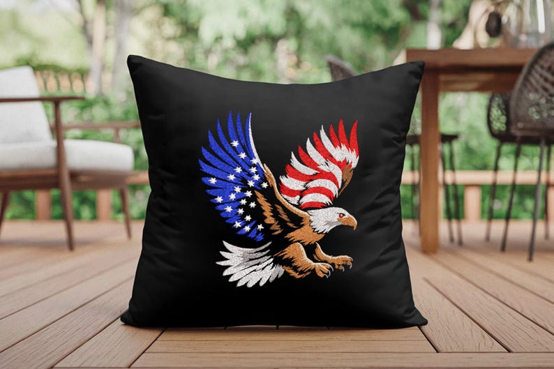 Patriotic American Eagle Embroidery Design, American Eagle Machine ...