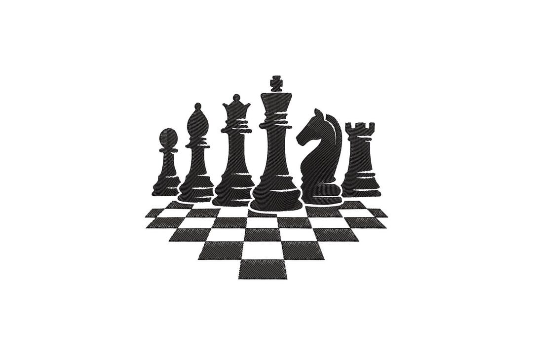 Chess Board Embroidery Design, Chess Board Machine Embroidery Design, 4 ...