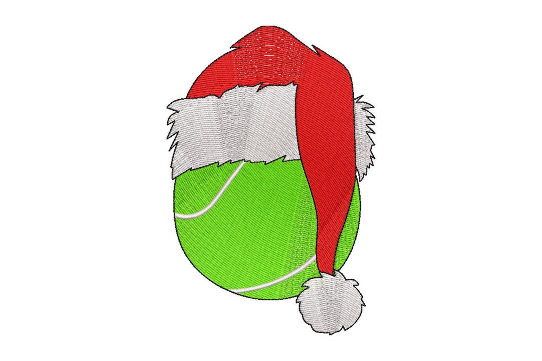Tennis Christmas Embroidery Design, Christmas Tennis Machine Embroidery ...