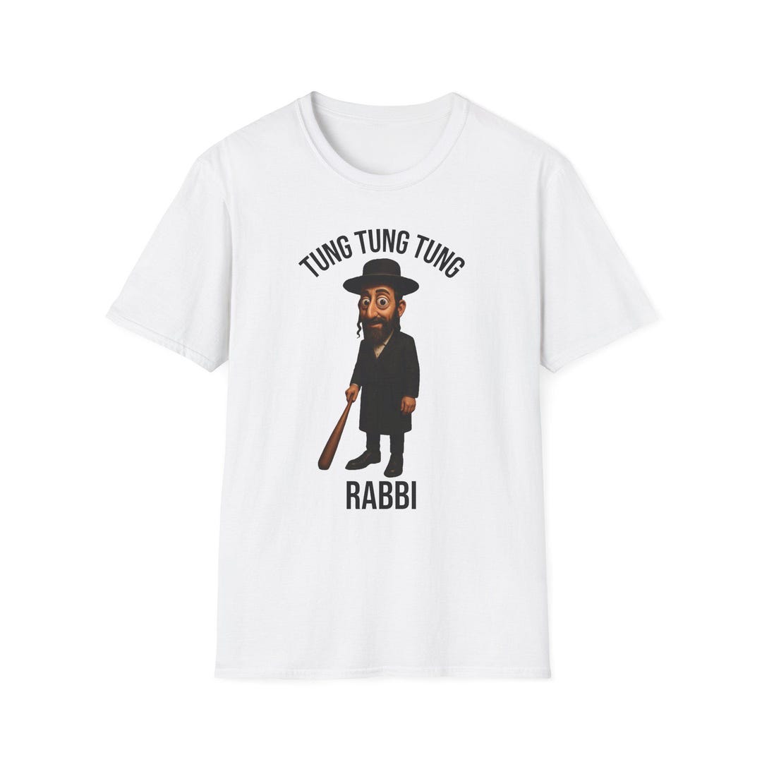 Tung Tung Tung Sahur Rabbi Comfort T-shirt, Funny Italian Meme Tee ...