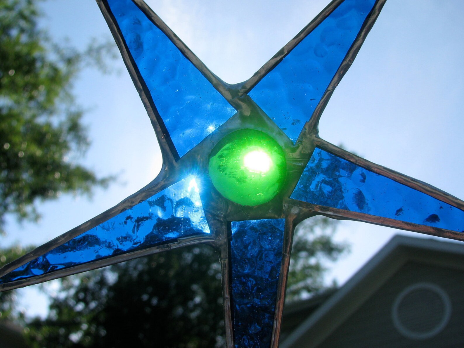 Swimming Pool Stained Glass Star 6 Inches Aquamarine - Etsy