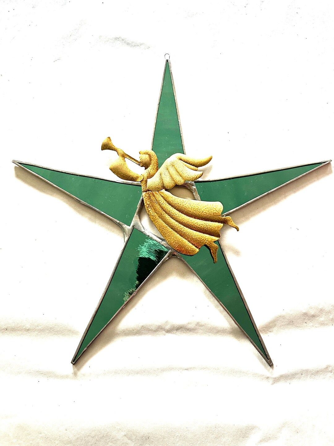 Hark! the Herald Angel Star- 13 Inch Teal Green Mirror Points With 3D ...