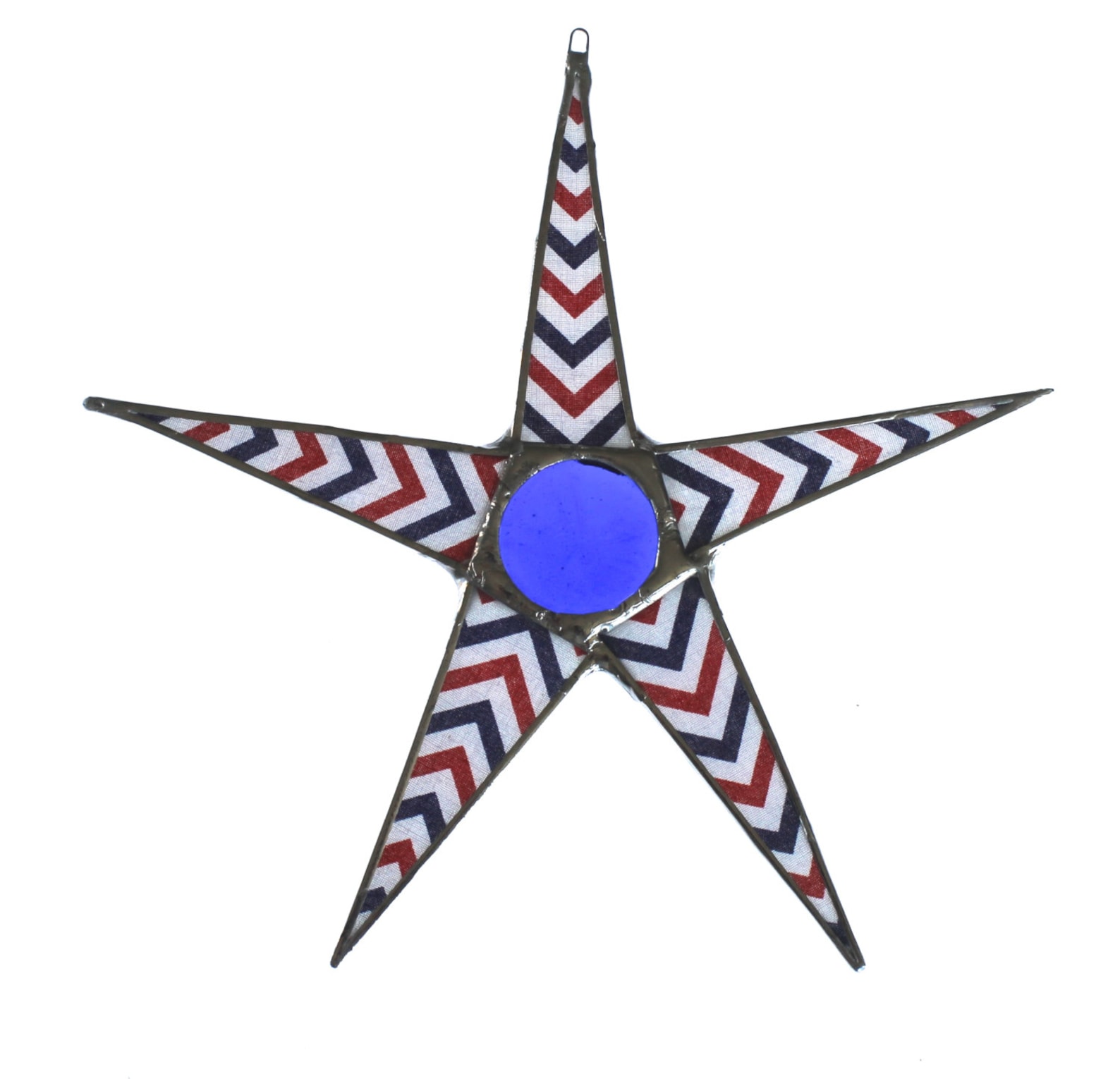 4th of July Chevron Star 9 Inch Lacquered Red White and - Etsy